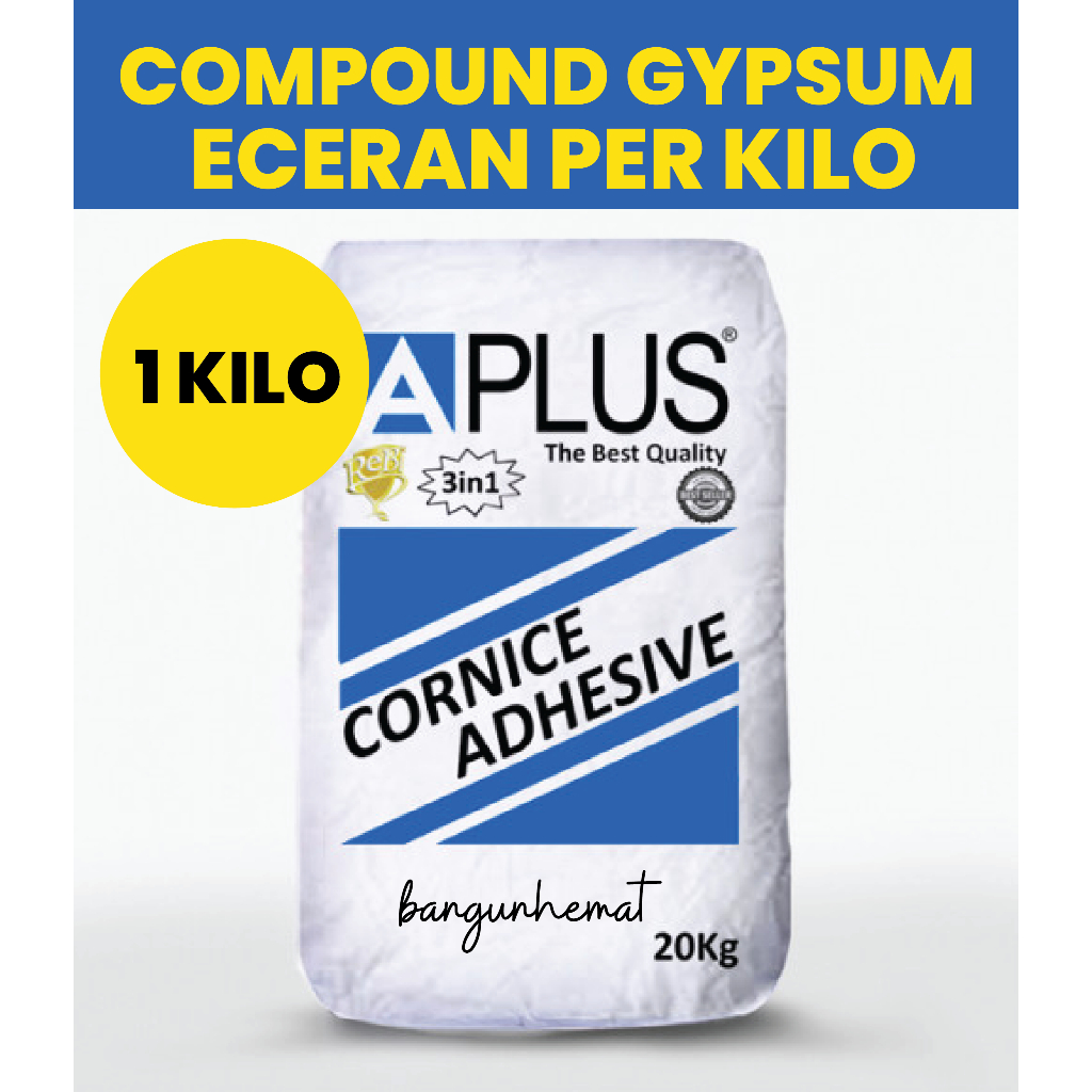 Jual Compound Cornice 1Kg – Kompon Gypsum / Plamir / Dempul Tembok Siap ...