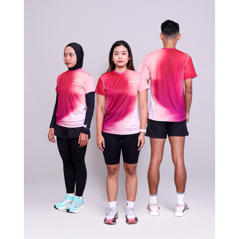 Jual Jersey Running Basic Maroon || Baju Lari Pria Wanita | Shopee ...
