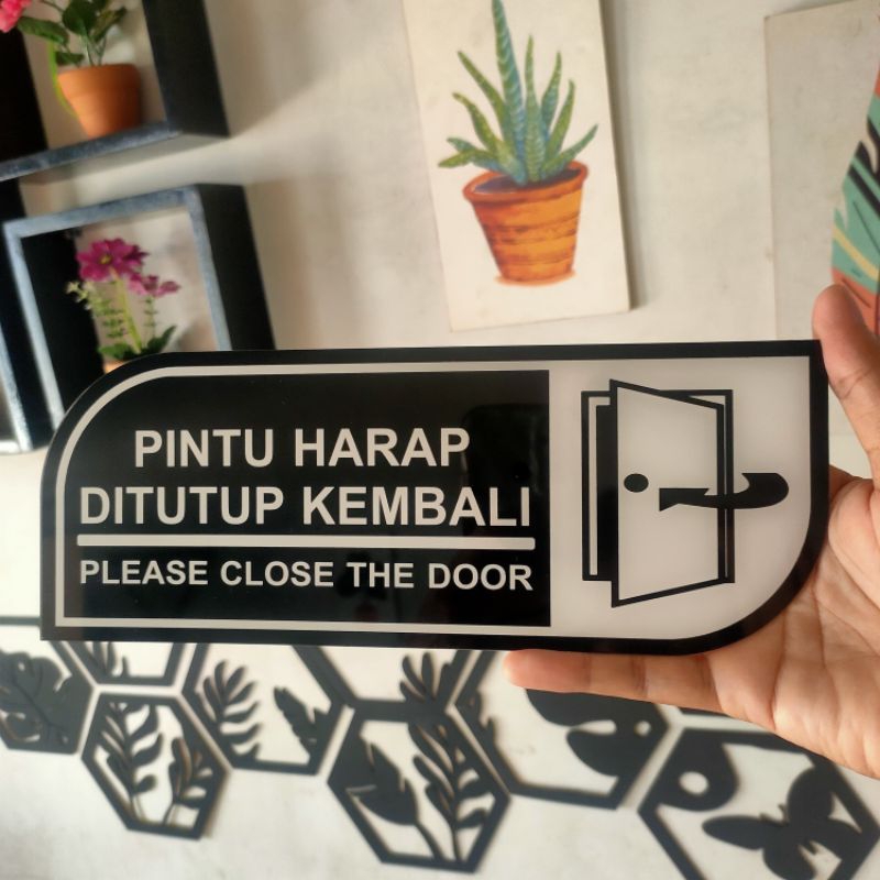 Jual SIGN AKRILIK PINTU HARAP DITUTUP KEMBALI | AKRILIK PINTU HARAP ...