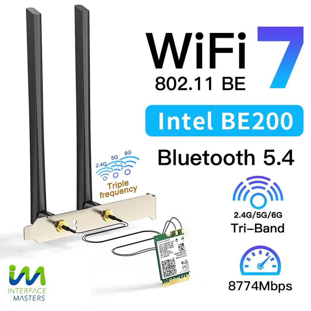 Jual Wifi 7 Card Wireless Intel BE200 NGW BT Bluetooth 5.4 NGFF M.2 ...