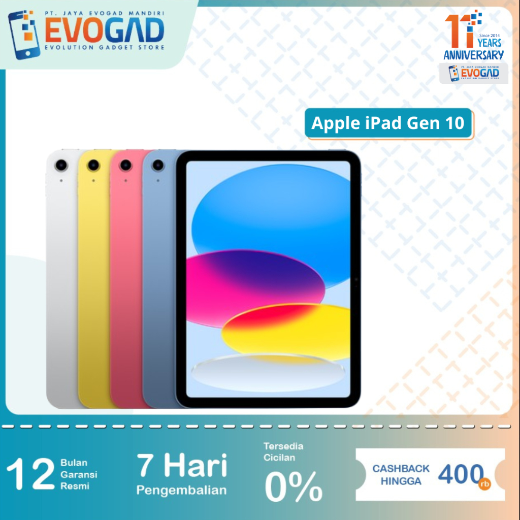 Jual iPad (Gen 10) 10,9 inc, WiFi 64GB, Blue | iPadOS 16 Liquid Retina ...