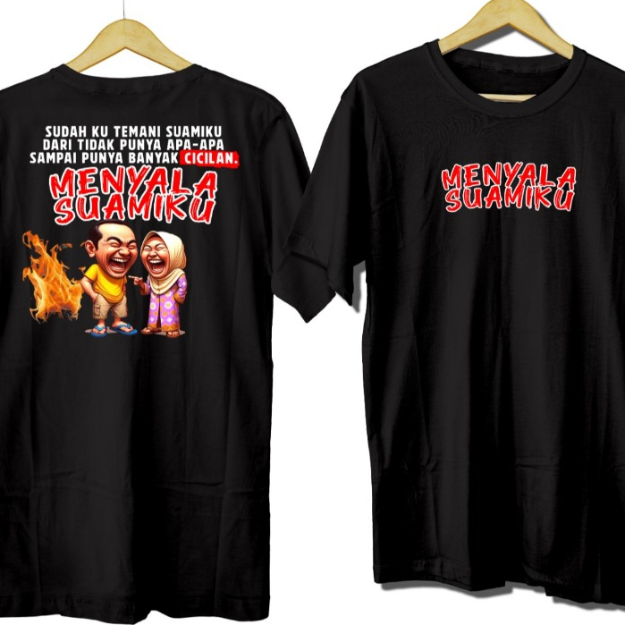 Jual Kaos Tulisan kata Kata Sudah Ku Temani Suami Ku Dari Tidak Punya ...
