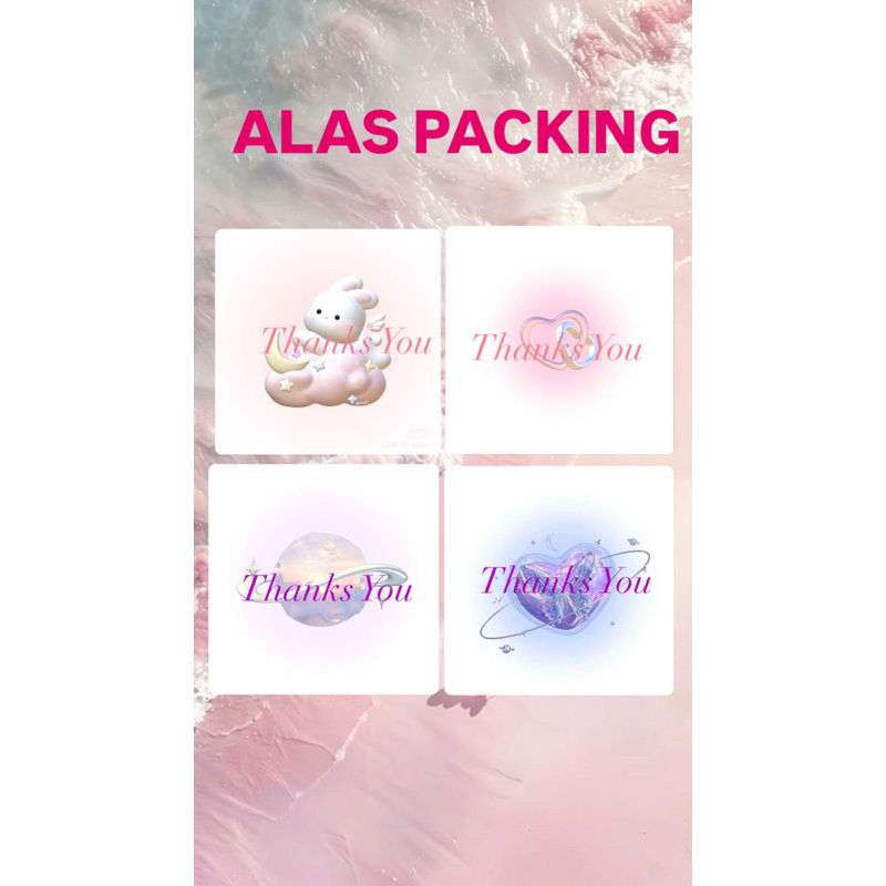 Jual Kertas Kemasan Aksesoris Aesthetic Custom free Plastik Opp / Alas ...