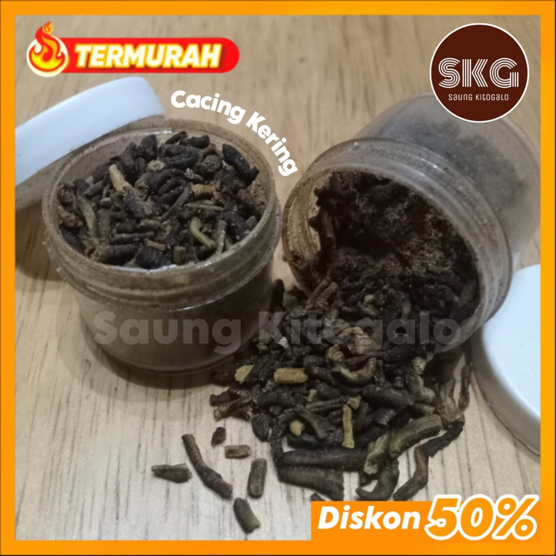 Jual Cacing Kering 10 Gram Pakan Ikan Hias Kecil Makanan Protein Tinggi ...
