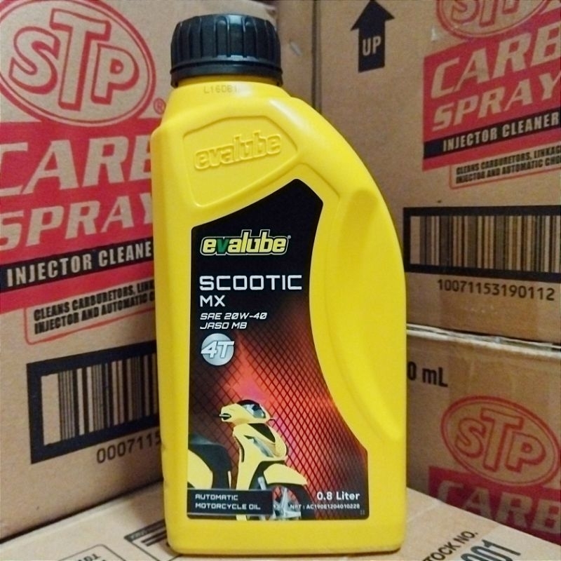 Jual OLI MESIN MOTOR MATIC EVALUBE 4T SCOOTIC MX 20W-40 800 ML | Shopee ...