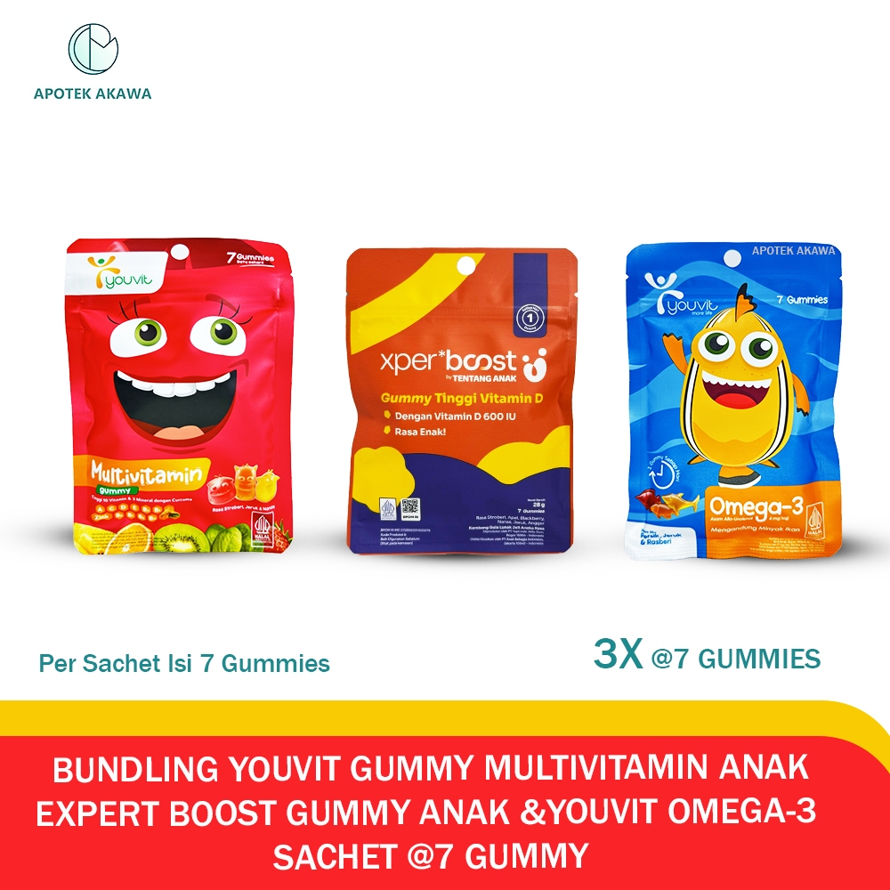 Jual BUNDLING YOUVIT GUMMY MULTIVITAMIN ANAK, EXPERT BOOST GUMMY ANAK & YOUVIT OMEGA-3 GUMMY ...