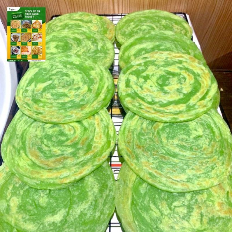 Jual roti canai pandan original isi 10 pcs /roti maryam/roti kadet/roti ...
