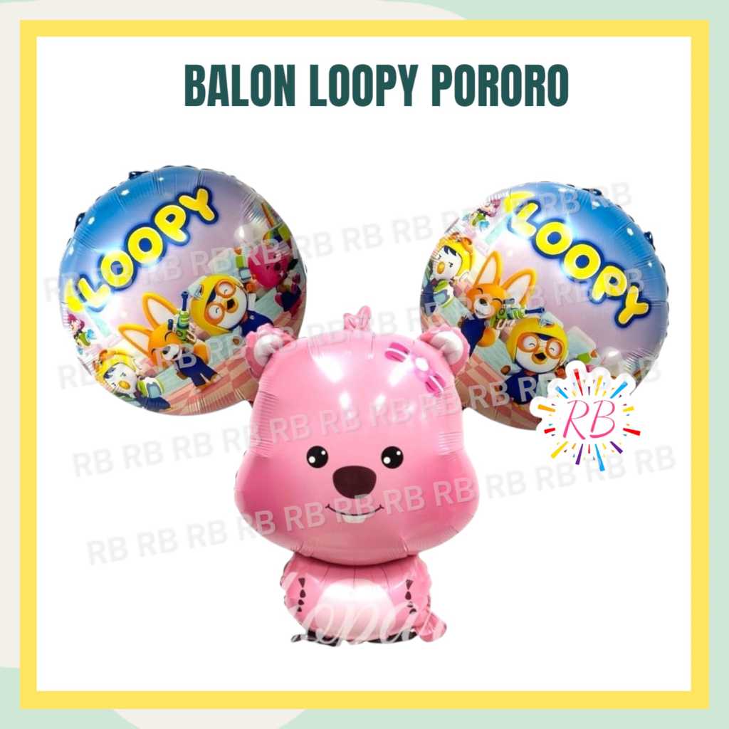 Jual Balon LOOPY PORORO / Balon Foil PORORO LOOPY | Shopee Indonesia