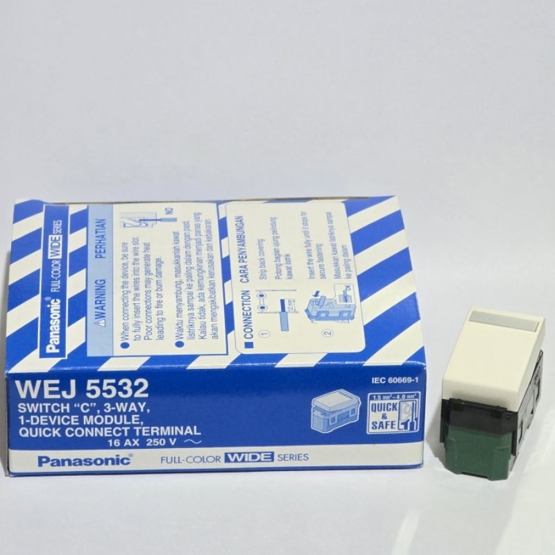 Jual Panasonic Saklar Engkel Hotel 2 Arah Wide Series WEJ5532 / WEJ ...