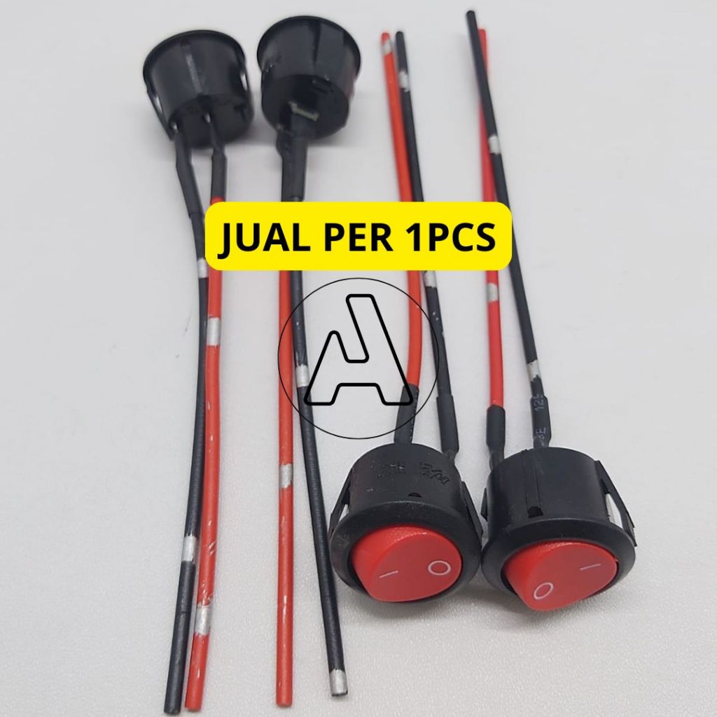 Jual SAKLAR ON OFF BULAT SWITCH ON/OFF TOMBOL BULAT LED MOTOR MOBIL 6A ...