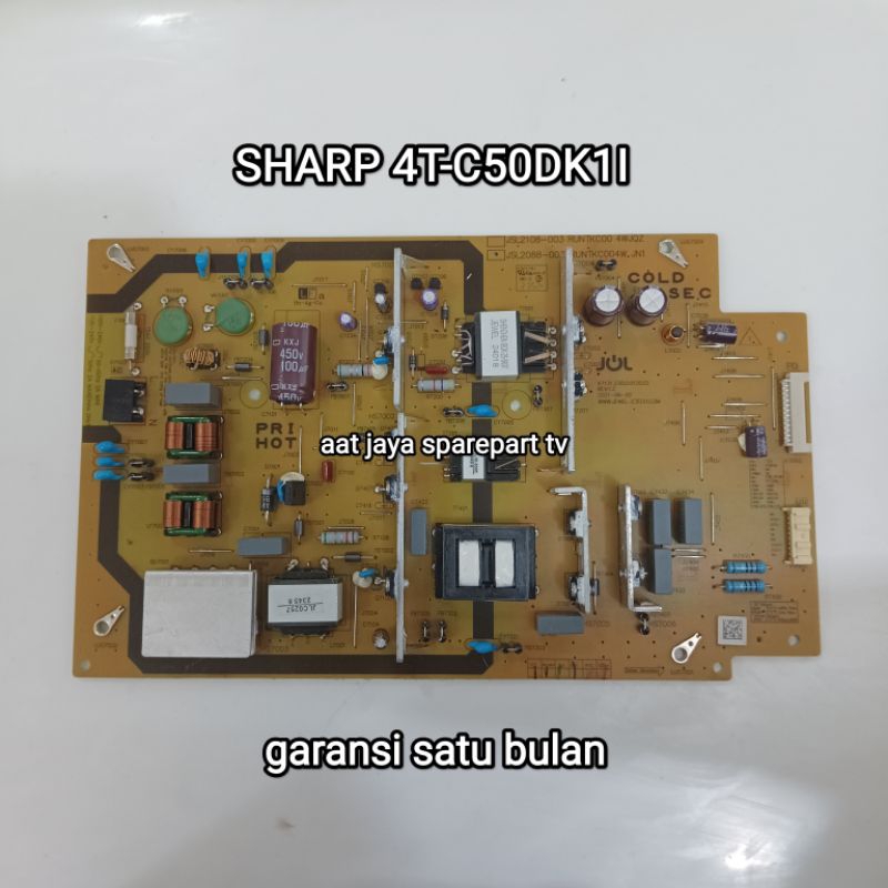 Jual POWER SUPPLY TV LED SHARP 4T-C50DK1I PSU - REGULATOR MESIN TV LED ...
