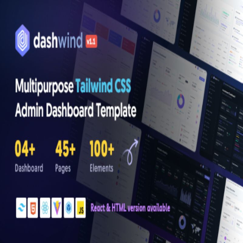 Jual DashWind - Multipurpose Tailwind CSS Admin Dashboard Template | Shopee Indonesia