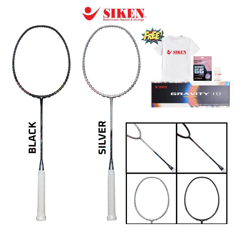 Jual RAKET BADMINTON SIKEN GRAVITY 10 GRAVITY TEN original full set | Shopee Indonesia
