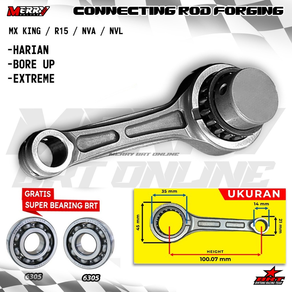 Jual Stang Seher Piston Conneting Rod Conrod Forging / Forged MX KING ...