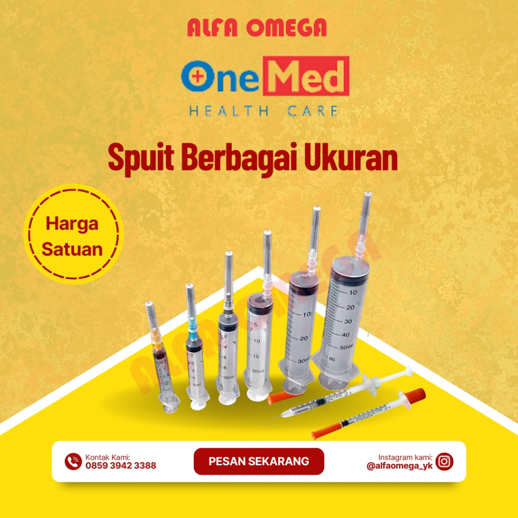 Jual Spuit - Syringe Onemed Jarum Suntik Berbagai Ukuran | Shopee Indonesia