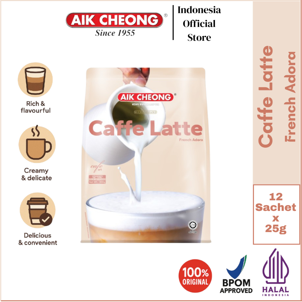 Jual Aik Cheong Coffee Latte French Adora Coffee Creamy Rich Flavourful Kopi Instant Latte ...