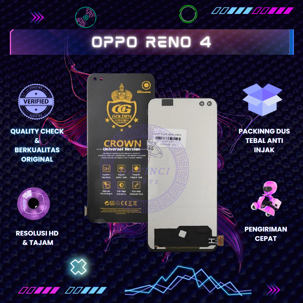 Jual LCD OPPO RENO 4 / RENO 4F / 4 LITE ORIGINAL FULLSET COMPLETE ...