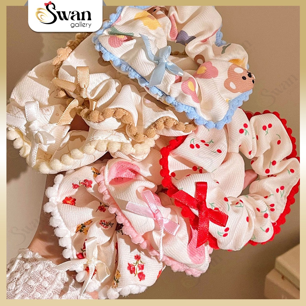 Jual Scrunchie Renda Pastel Lucu Ikat Rambut Aesthetic Wanita Korean ...