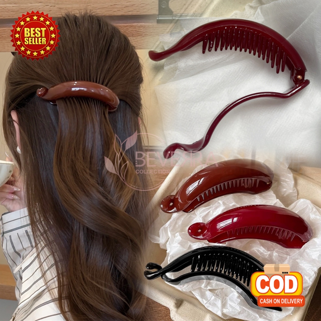 Jual Jepit Rambut Pisang Korea Wanita Jepitan Lucu Jedai Cepol Gaya ...