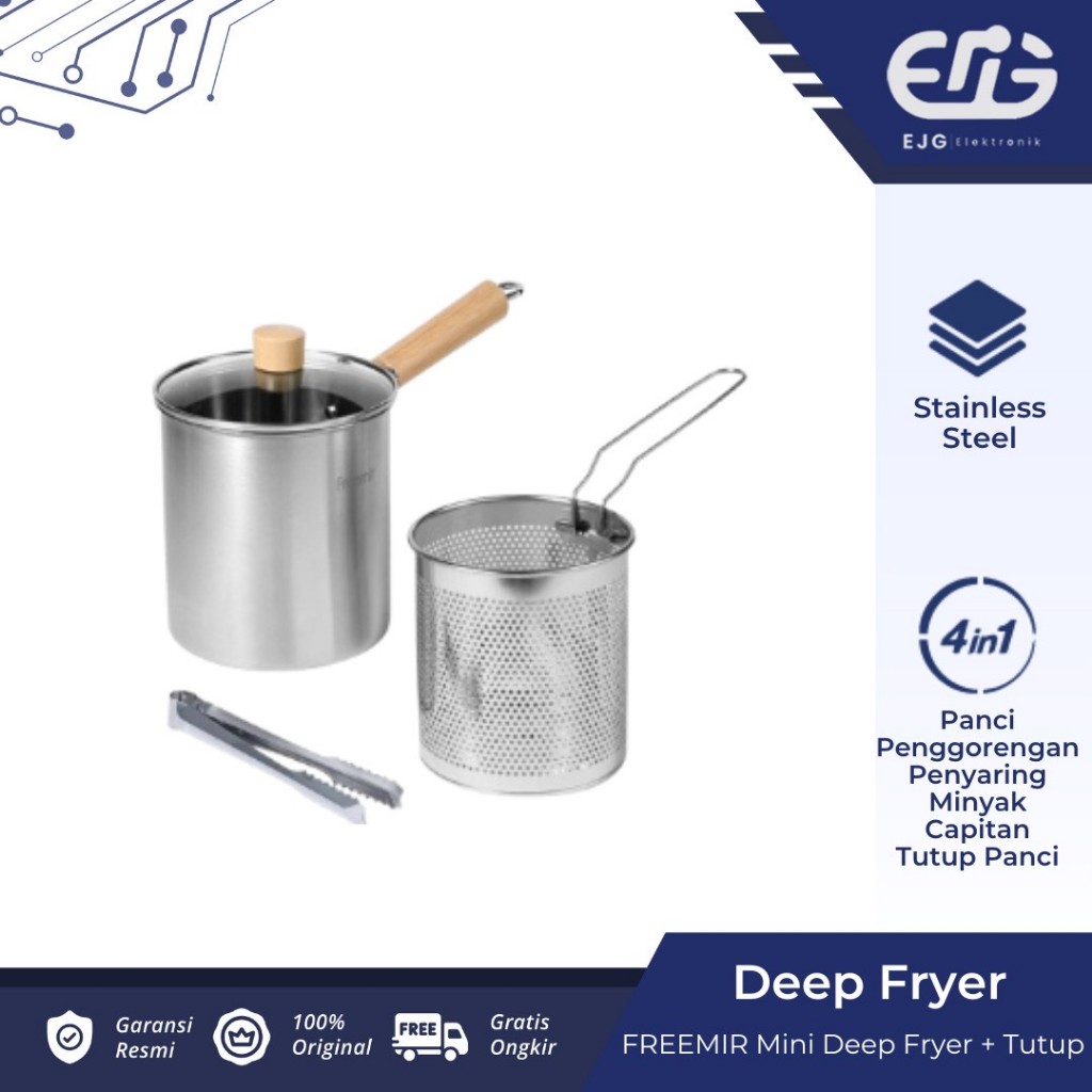 Jual Freemir 4 in 1 Multi Deep Fryer Panci Penggorengan Rebus ...