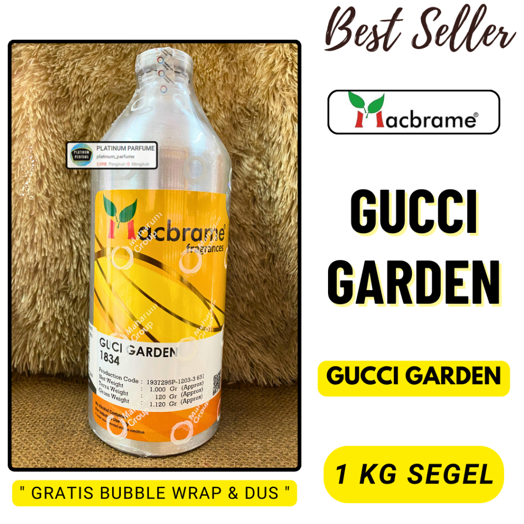 Jual Bibit Parfum GUCI GARDEN Berkualitas 1 KG SEGEL Alumunium MACBRAME ...