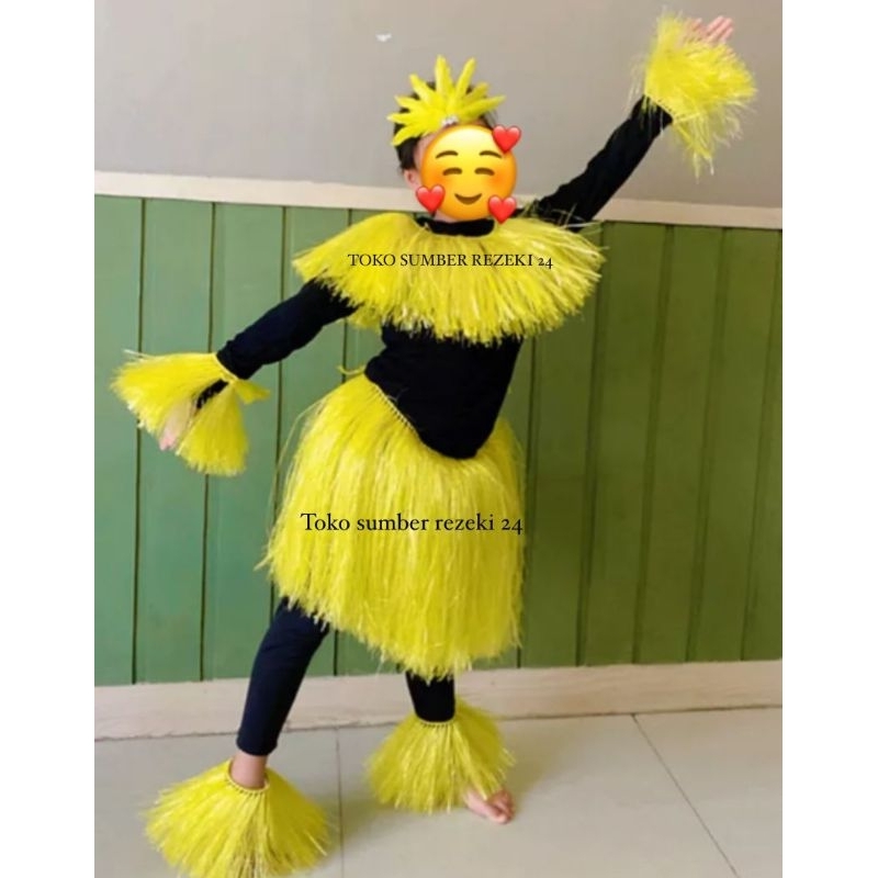 Jual Rok Tali Rafia Rok Rumbai Rok Tari Karnaval Sepaket Tangan dan ...