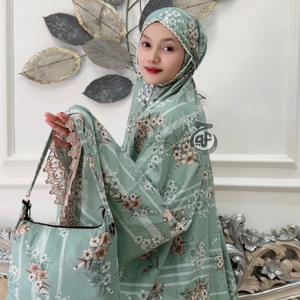 Jual Alfarizi Mukena Dewasa Terbaru 2025 Katun Motif Premium Jumbo 2in1 Renda Giper Fujian ...