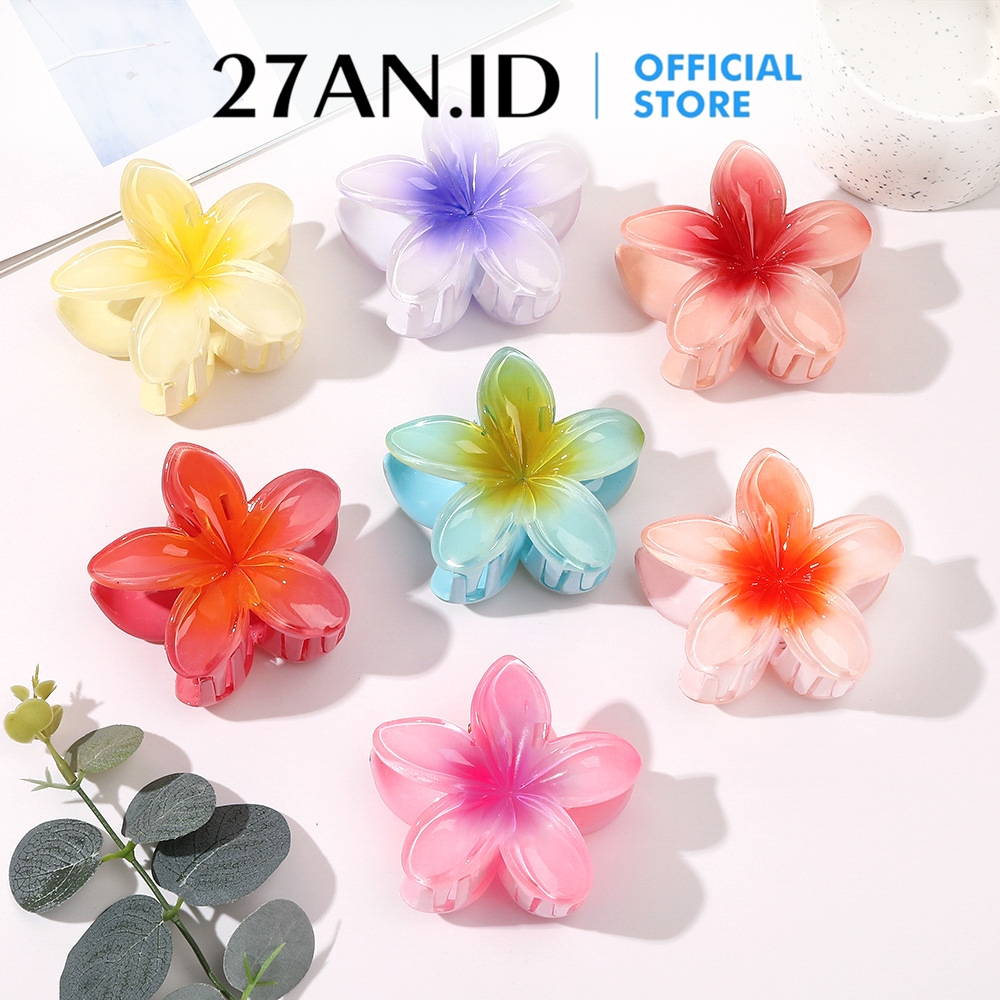 Jual (27AN.ID) Jepit Rambut Model Bunga Kamboja Akrilik Aksesoris Rambut Gaya Korea | Shopee ...