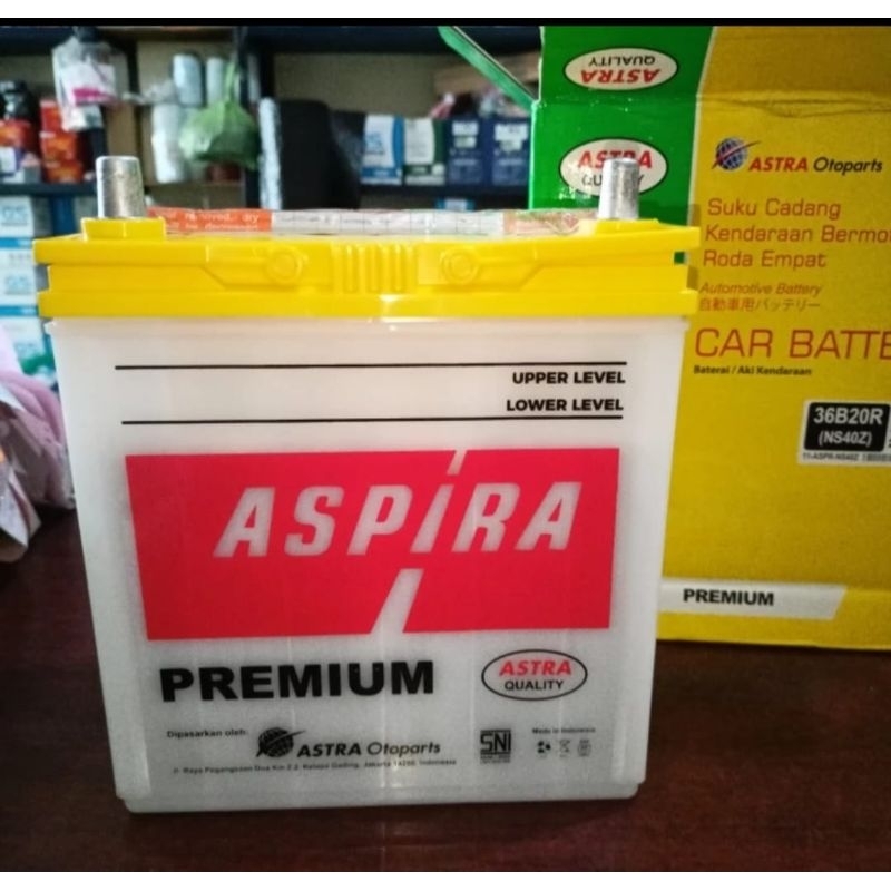 Jual aki mobil avanza xenia rush terios Aspira Premium Astra Otoparts NS40Z 12v 35 ah | Shopee ...