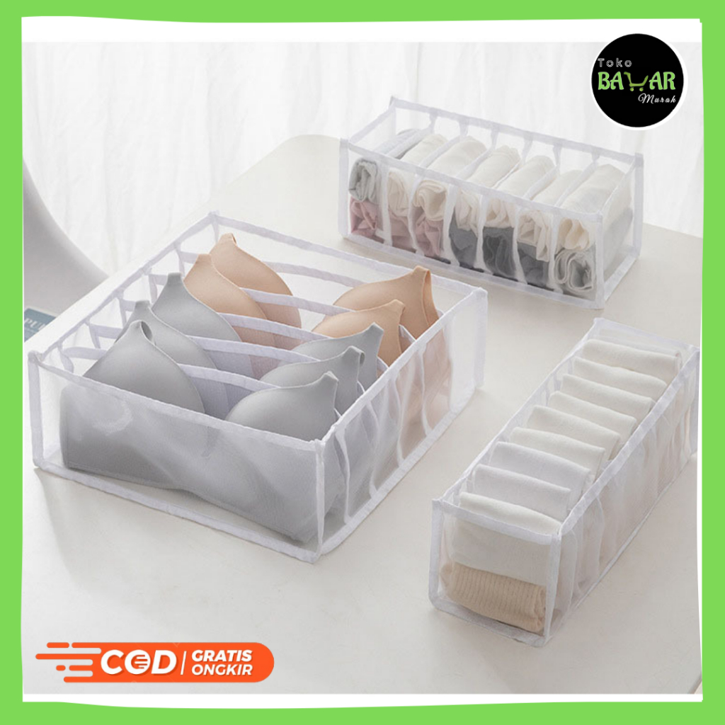 Jual Storage Box Kaos Kaki / Kotak Organizer Pakaian Dalam / Kotak ...