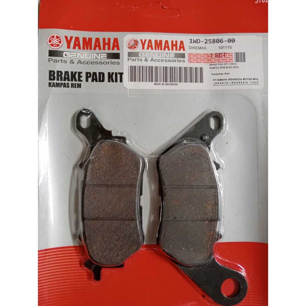 Jual Kampas Rem /Diskpad Belakang R25 /MT25 (1WD-25806-00)Yamaha Genuine | Shopee Indonesia