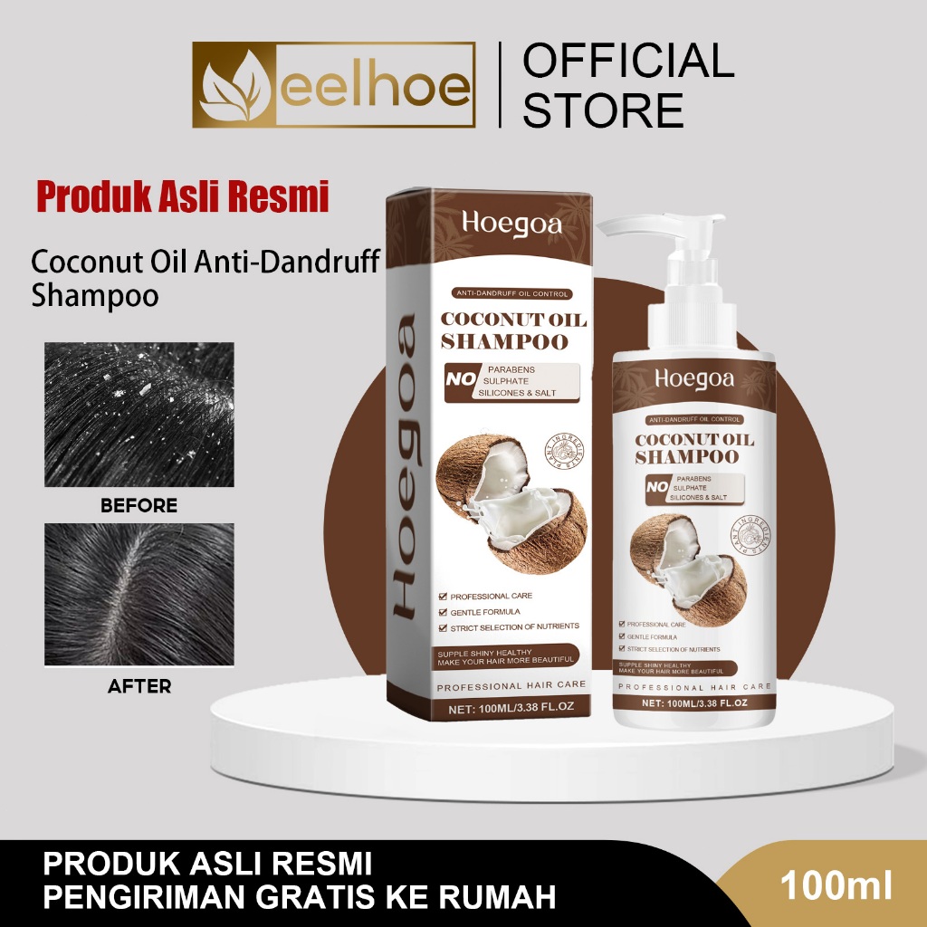 Jual Hoegoa Shampoo Anti Ketombe Dan Rontok 100ml Shampo Kelapa Memperbaik Shampoo Penghilang ...