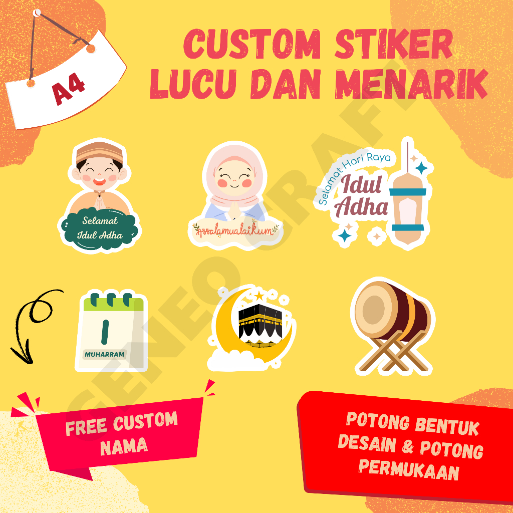 Jual Custom Stiker Karakter dan Element Lucu – Bebas Desain & Nama ...