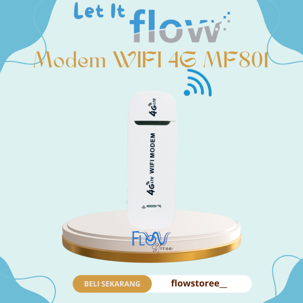 Jual Flow Modem WIFI 4G MF801 ALL Operator SIM CARD 150 MBPS Portable ...