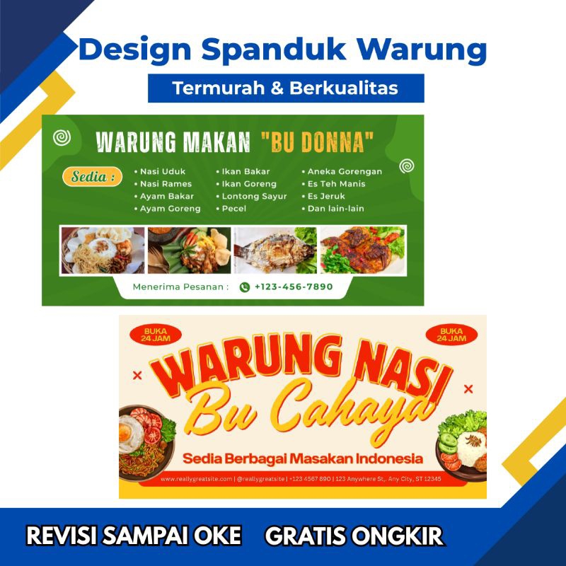 Jual Desain Banner Spanduk Warung Custom Spanduk Banner Warung | Shopee ...