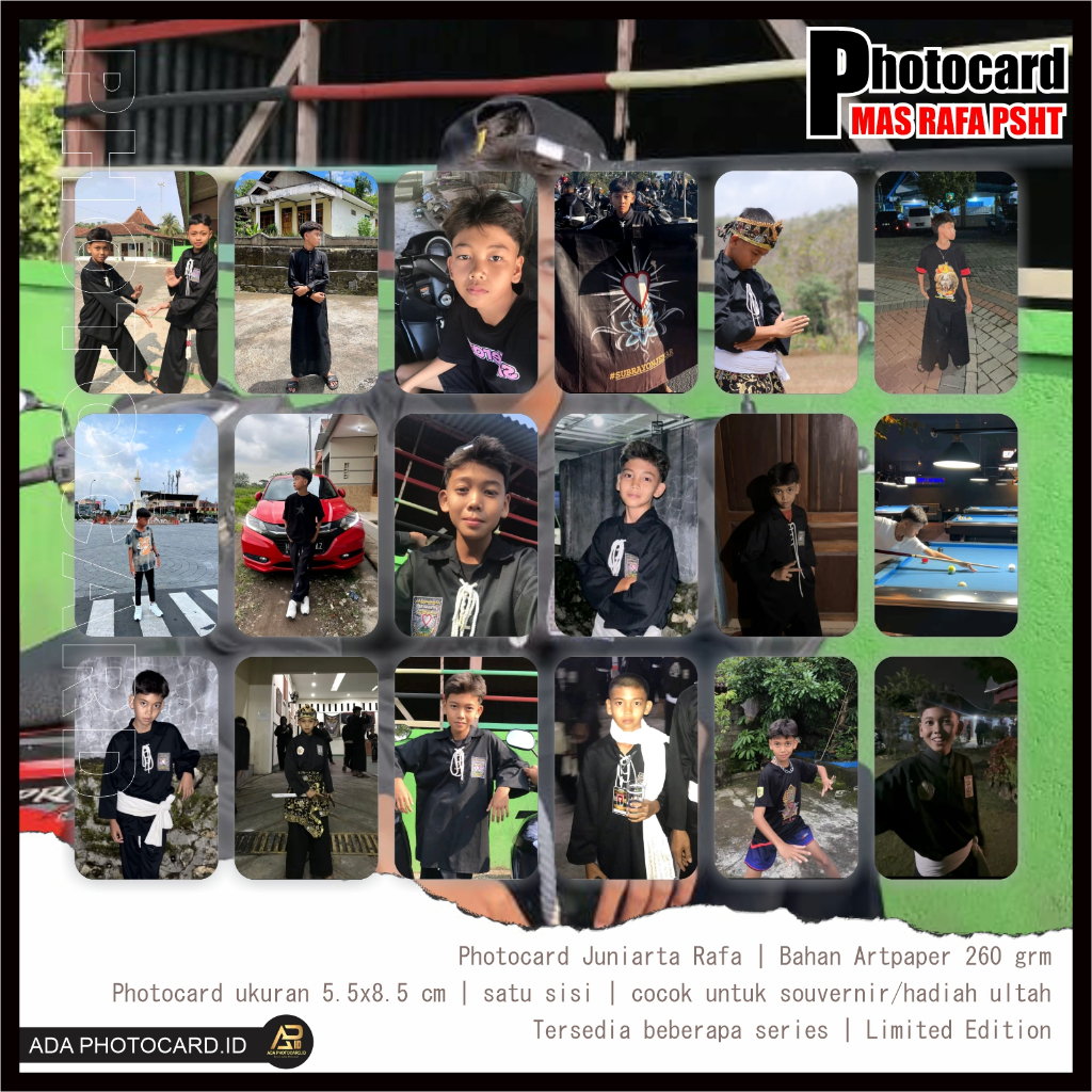 Jual Photocard Mas Rafa PSHT (Juniarta Rafa) isi 50 Pcs Fanmade | Bonus Ganci, Rare Card, 2 PC ...