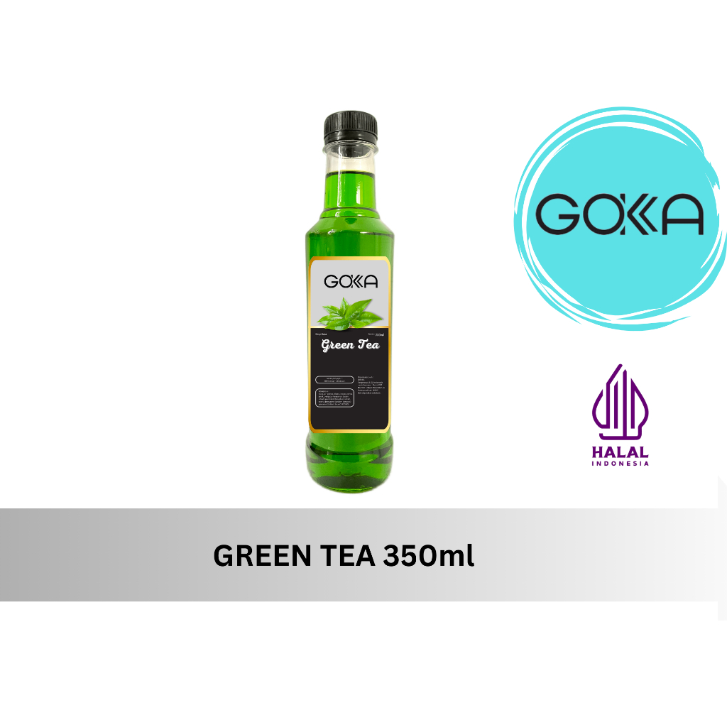 Jual GOKKA Sirup Minuman Rasa Green Tea 350ml Syrup HALAL | Shopee ...