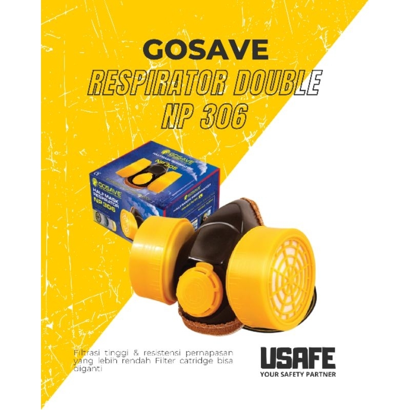 Jual Masker Respirator Double Filter NP306 GOSAVE | Shopee Indonesia