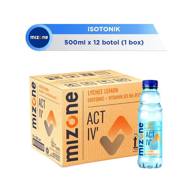 Jual MIZONE ACTIVE MINUMAN ISOTONIC LYCHEE LEMON 500MI 1 DUS ISI 12 BTL ...