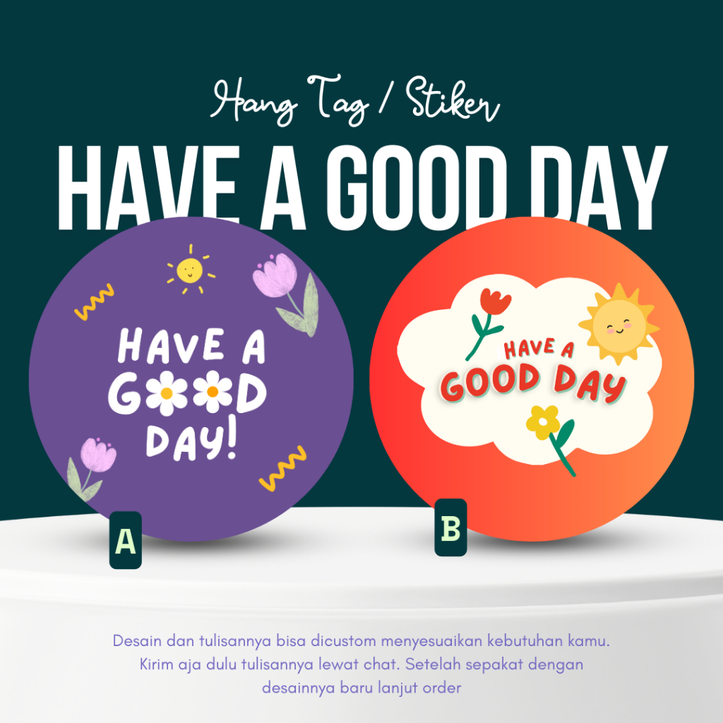 Jual Hang Tag Gantung / Stiker Ucapan Have a Good Day | Shopee Indonesia