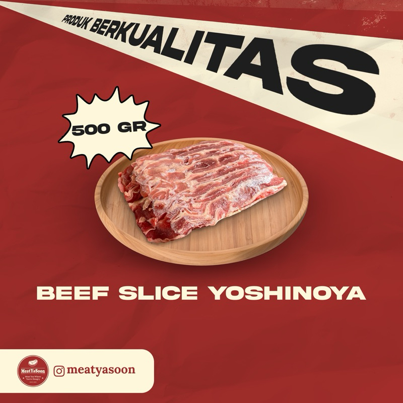 Jual Daging Sapi Slice/Beef Slice Yoshinoya [500 gr] | Shopee Indonesia