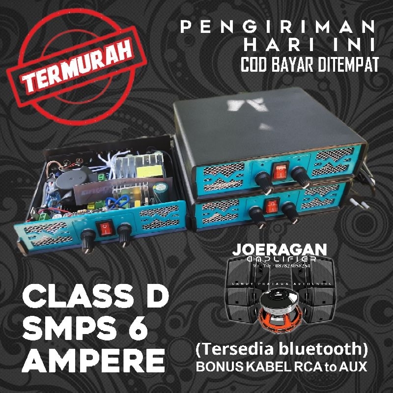Jual Power amplifier tinggal colok TPA3116d2 5A dan TPA3116d2 smps 6A original *BONUS KABEL RCA ...