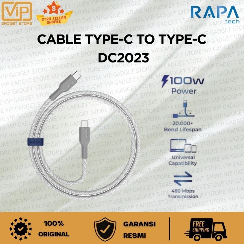 Jual Cable Fast Charging Line Max I Type-C to Type-C 100W RAPAtech DC2023 | Shopee Indonesia
