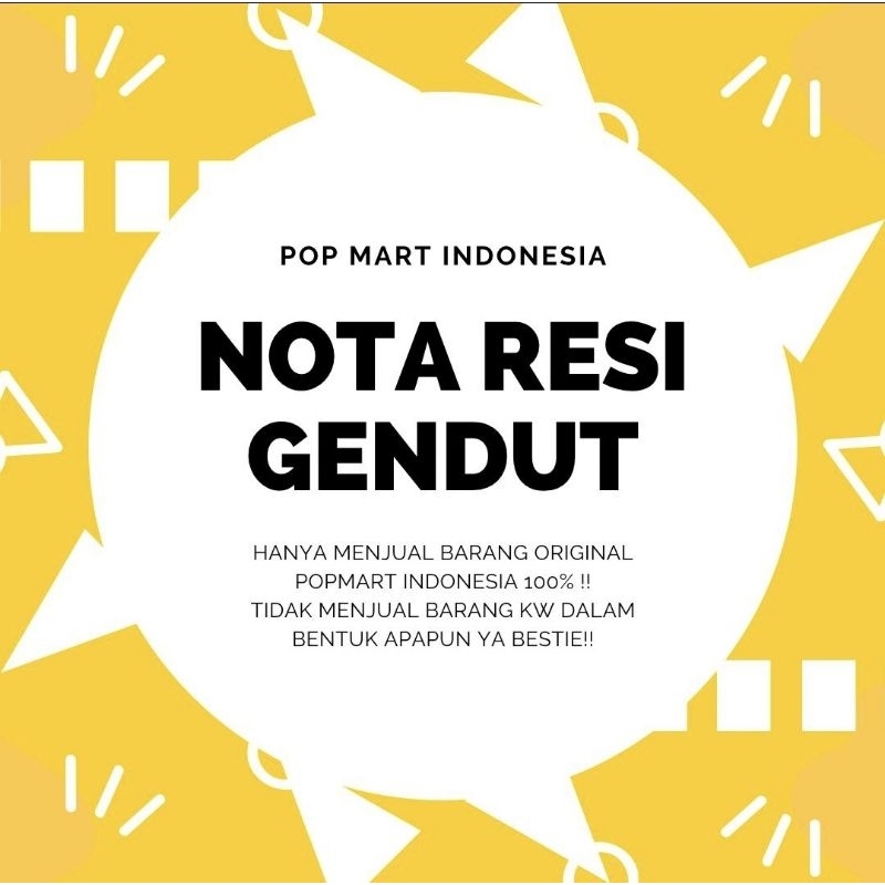 Jual SERBA SERBI NOTA RESI GENDUT BARANG LUCU POP MART INDONESIA ...