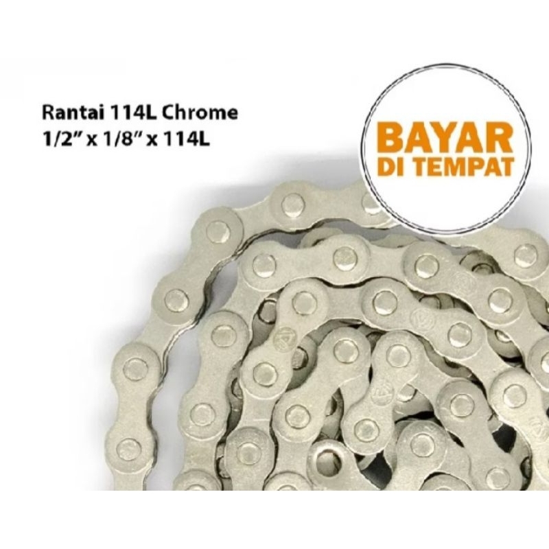 Jual Rantai chrome rante crom DID Rantai sepeda BMX Fixie Jengki Unto ...
