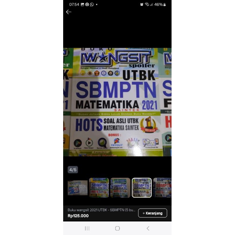 Jual Buku Wangsit 2021 UTBK-SBMPTN (5 buku + rumus) | Shopee Indonesia