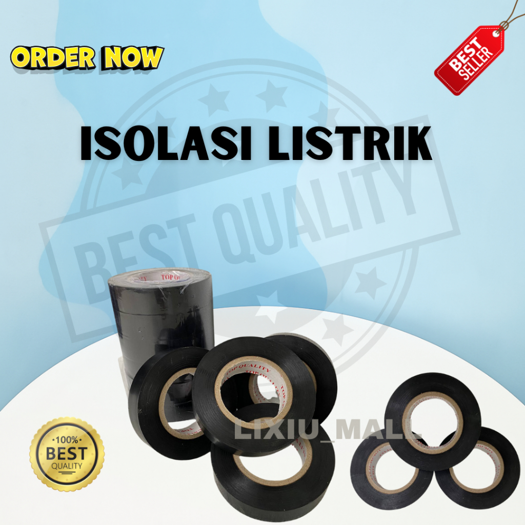 Jual ISOLASI LISTRIK WARNA HITAM / ISOLASI KABEL LISTRIK TAHAN PANAS ...