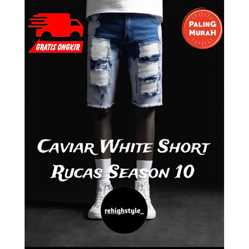Jual CELANA RUCAS CAVIAR WHITE SEASON 10 SHORT | Shopee Indonesia