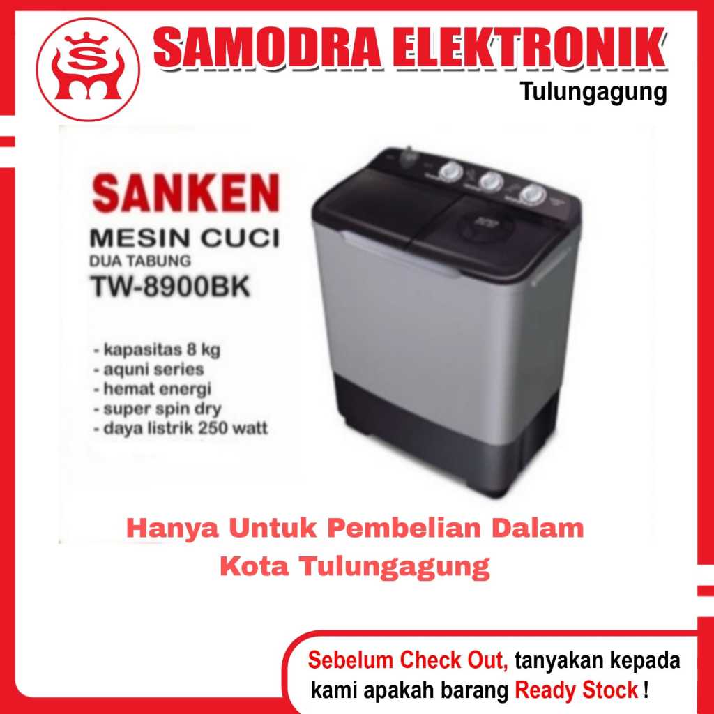 Jual Mesin Cuci SANKEN TW-8900 BK | Mesin Cuci 2 Tabung | Mesin Cuci ...