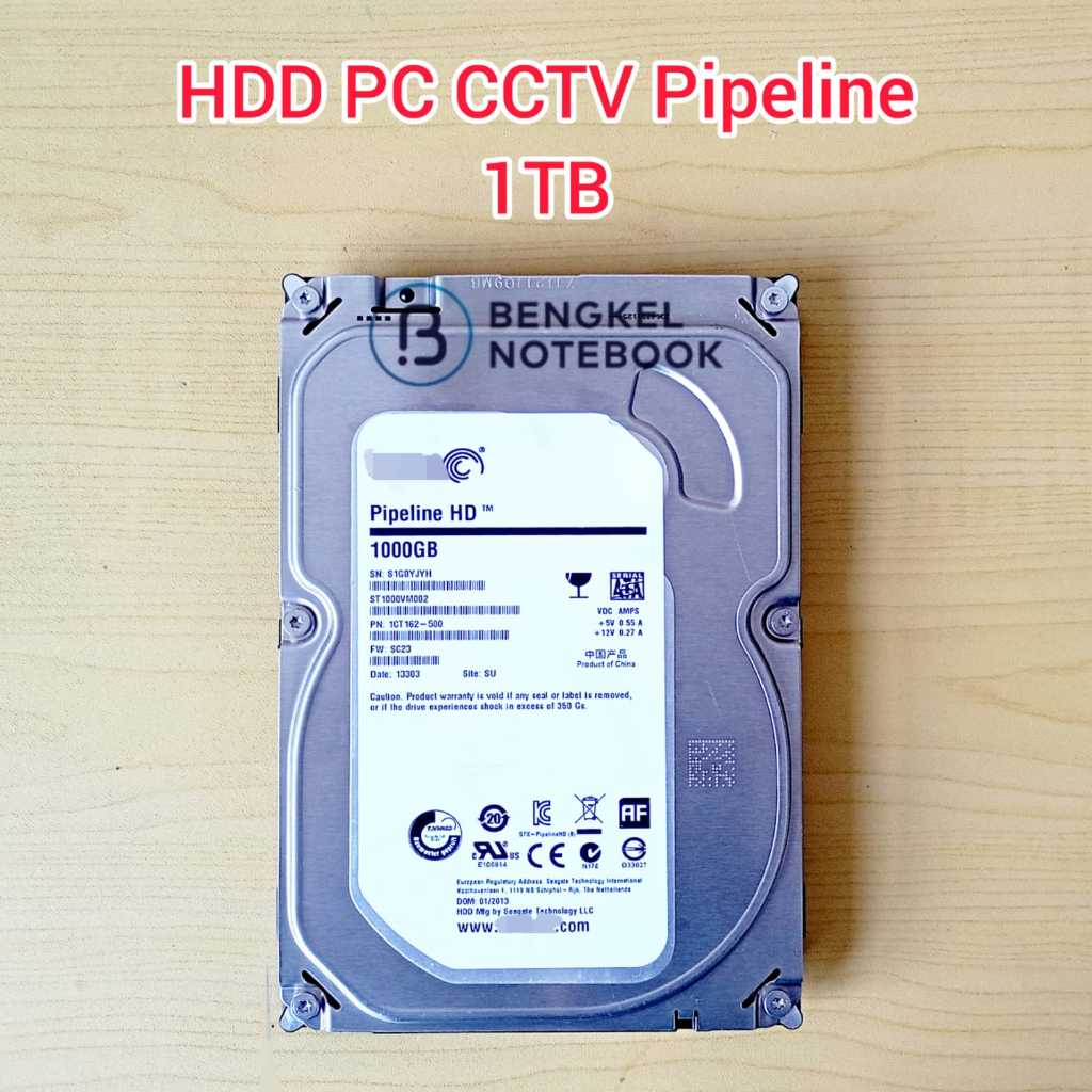 Jual HDD Hardisk PC CCTV PIPELINE 1TB SATA 3.5” ST1000VX005 | Shopee ...